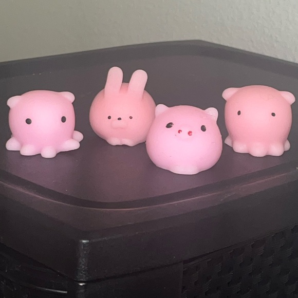 Amazon | Toys | 4 Pink Fat Mochi Squishies | Poshmark
